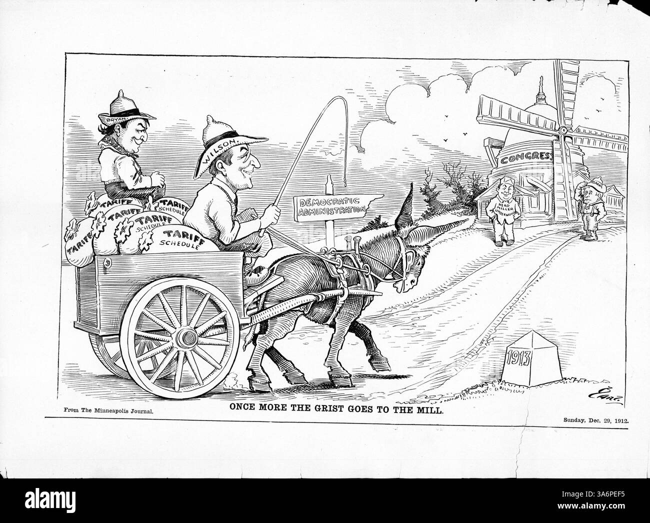 The political cartoon 'Once More the Grist Goes to the Mill' depicts ...