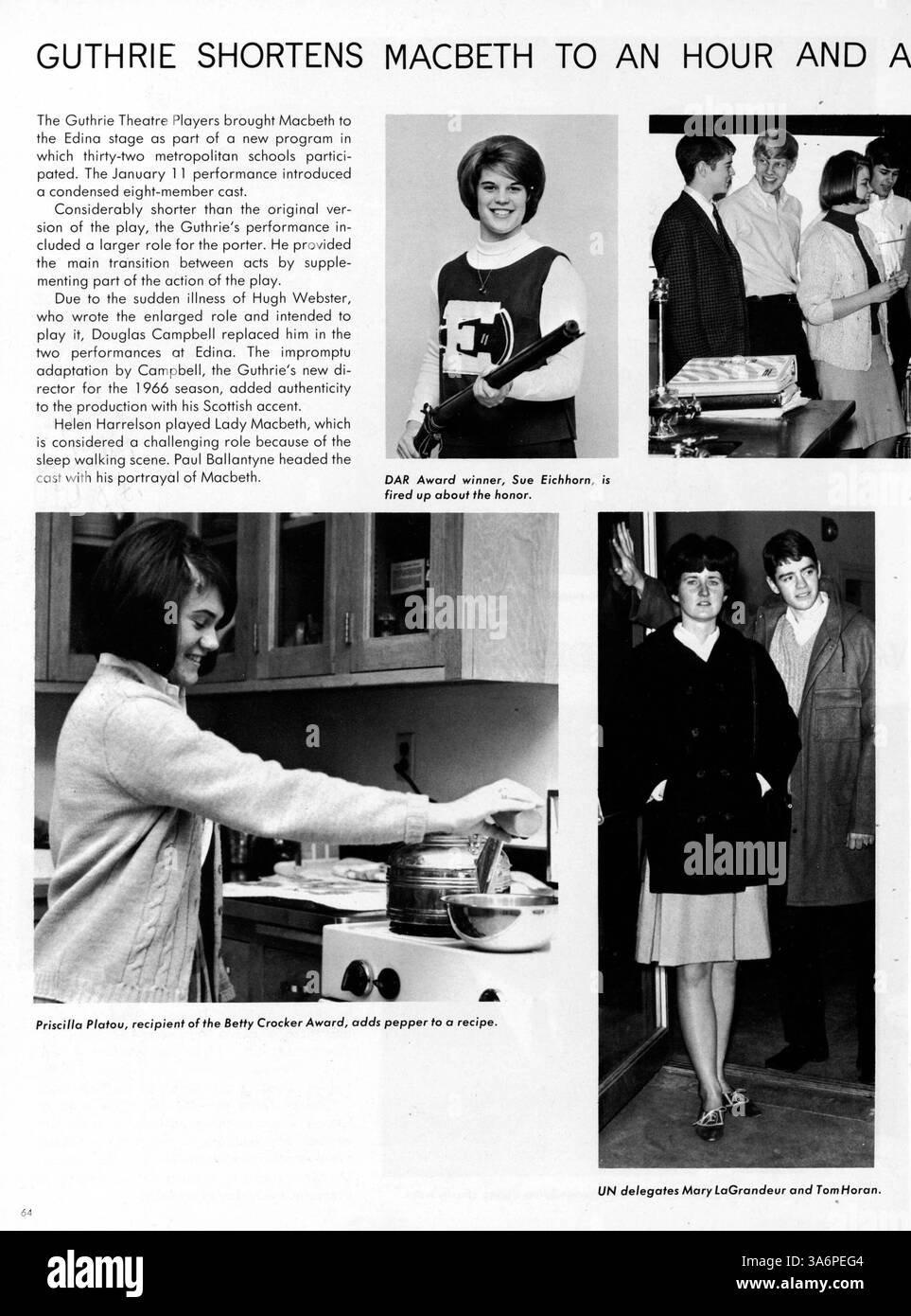 The 1966 Whigrean yearbook showcases Edina-Morningside High's students, teachers, clubs ...