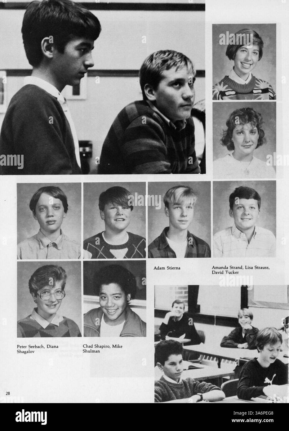 The 1986 Blake Middle School yearbook features students, teachers ...