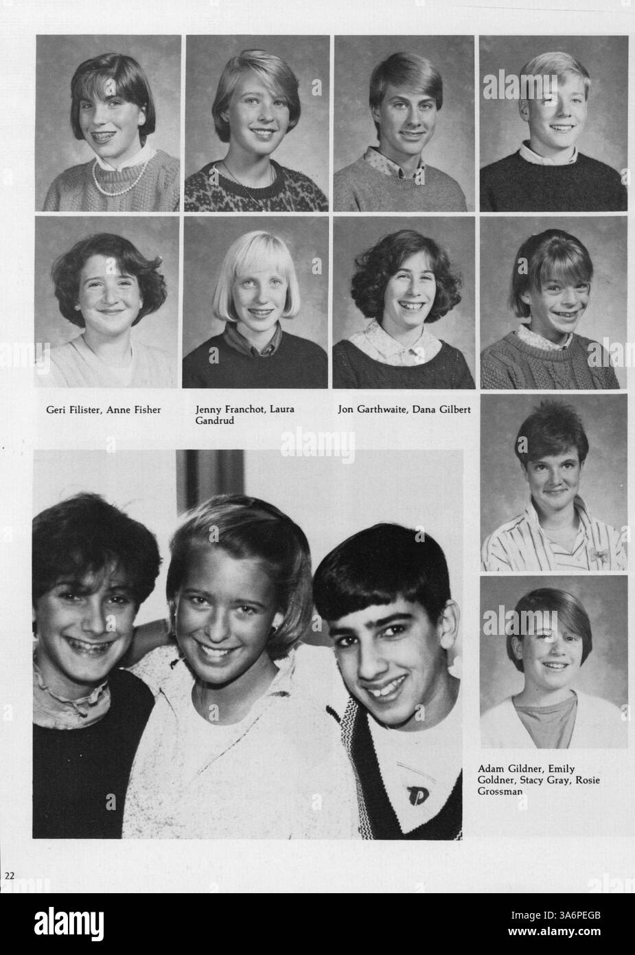 This 1986 yearbook from Blake Middle School highlights students ...