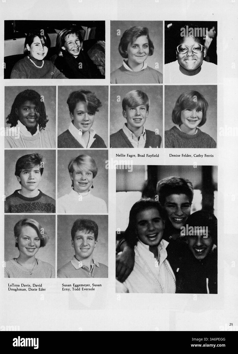 This Blake Middle School yearbook, published in 1986, features students ...
