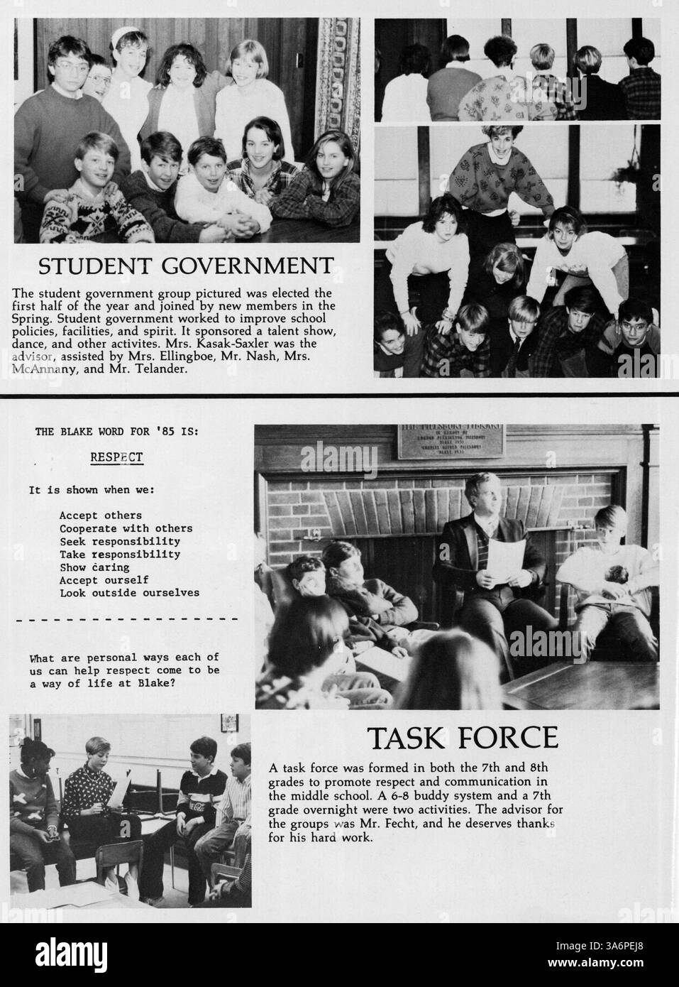 Blake Middle School’s 1986 yearbook offers a snapshot of the 1985-1986 school year, including ...