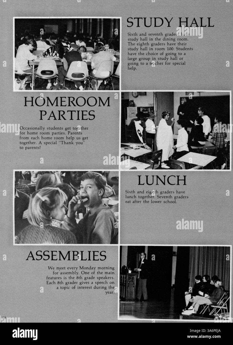 The Blake Middle School Yearbook from 1986 highlights the students ...
