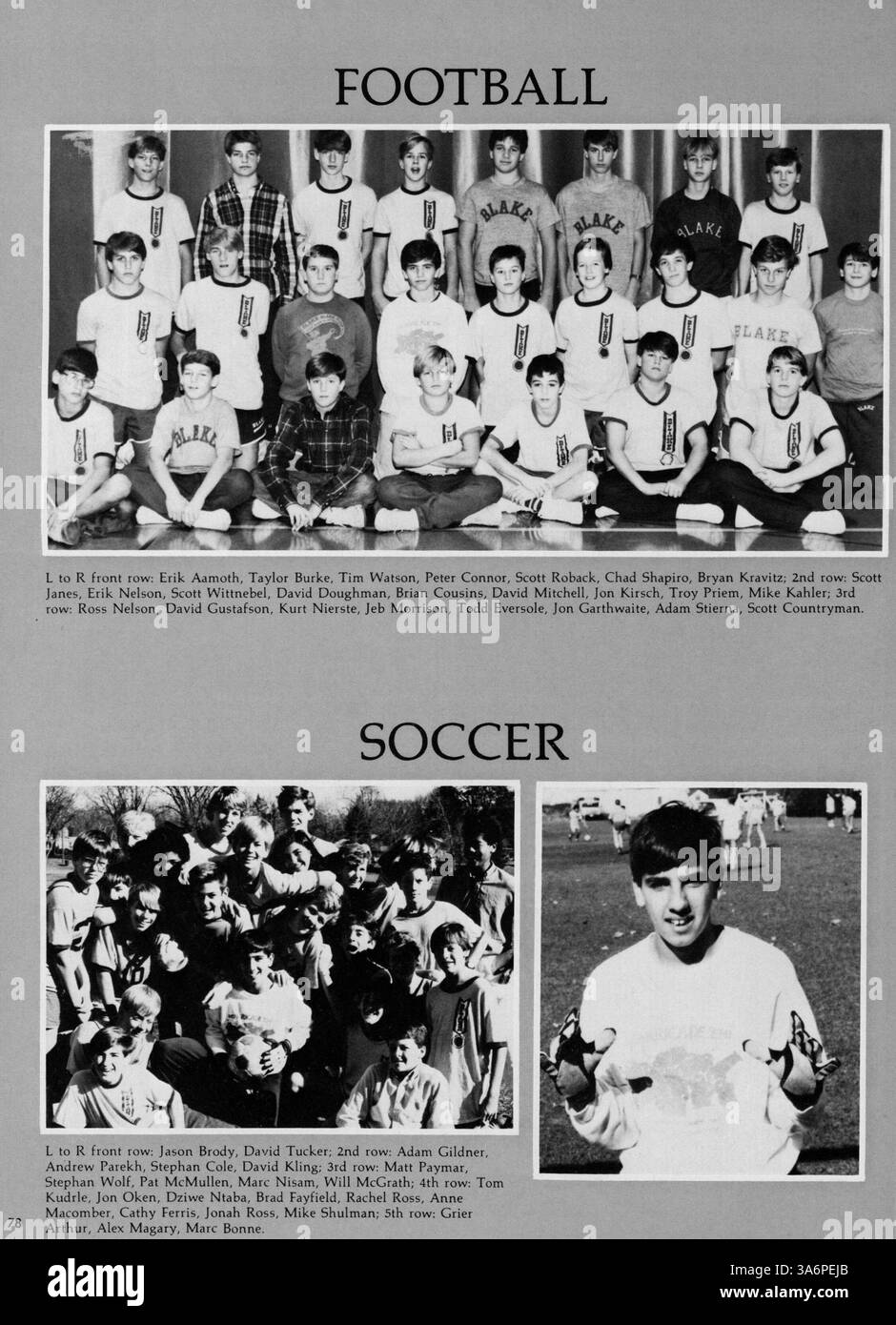 Blake Middle School’s 1986 yearbook includes highlights of the 1985 ...