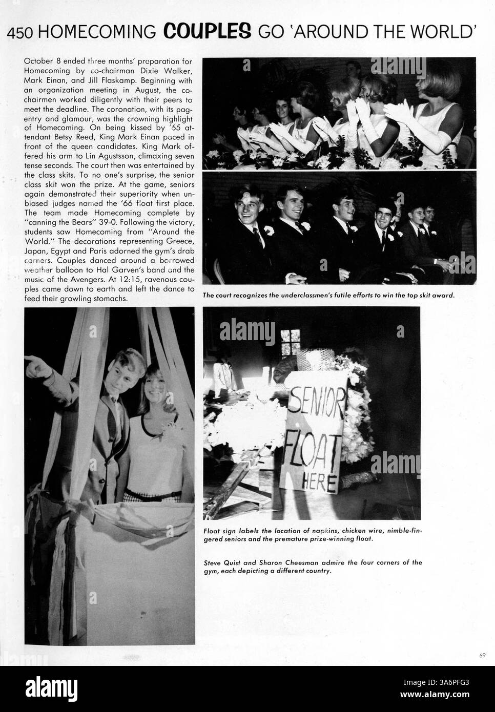 The 1966 whigrean yearbook from edina morningside high captures hi-res stock photography and ...
