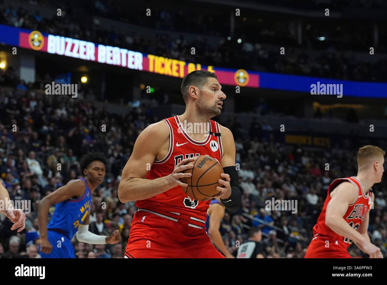 Chicago Bulls center Nikola Vucevic (9) in the first half of an NBA ...