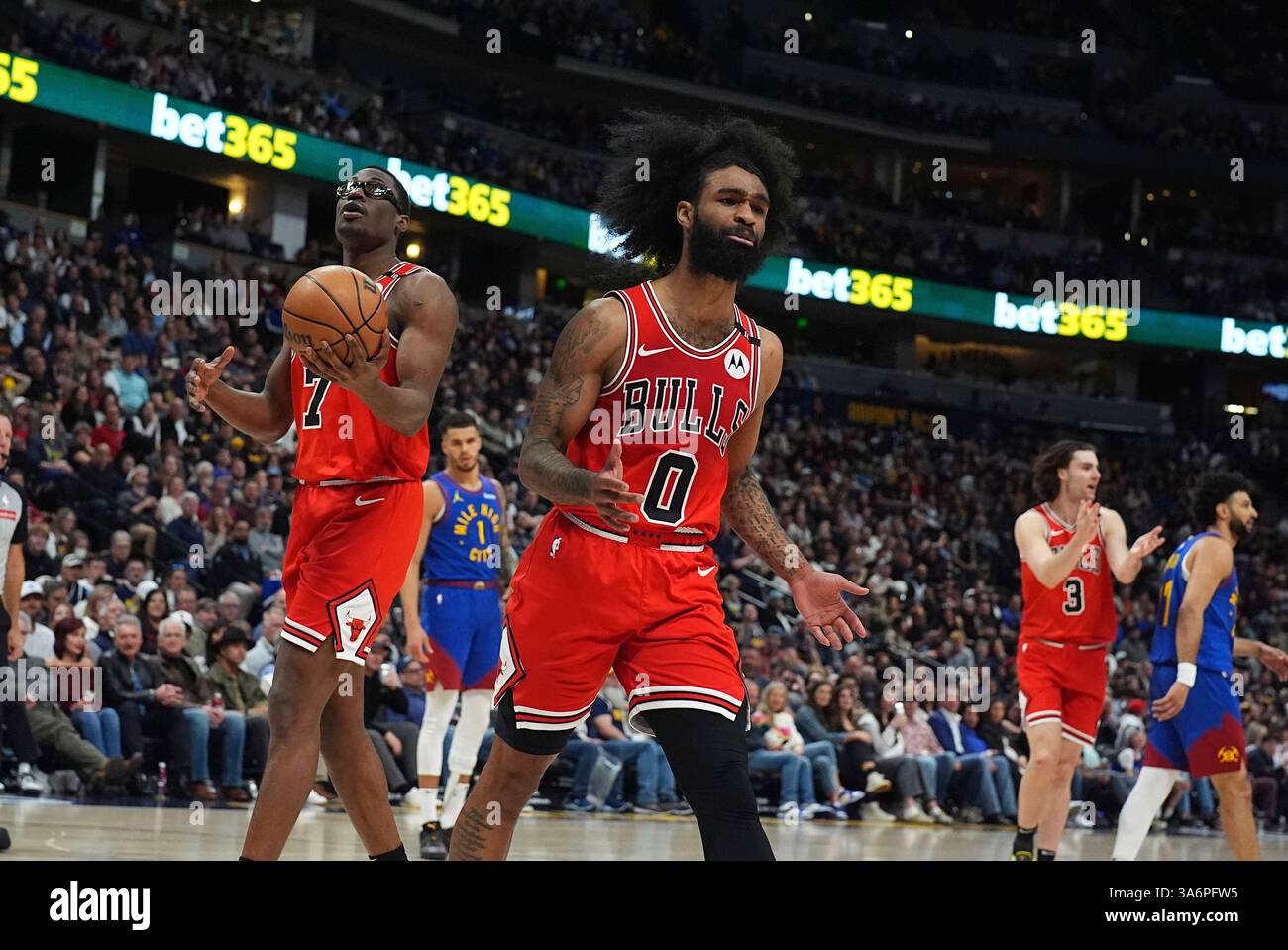 Chicago Bulls guard Coby White (0) in the second half of an NBA ...