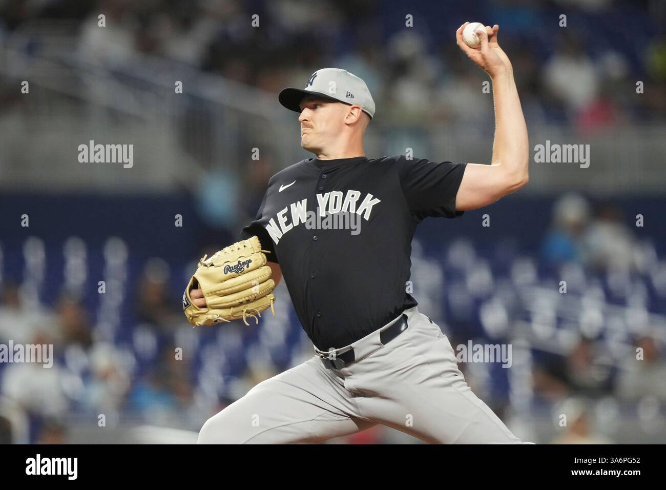 New York Yankees pitcher Brent Headrick throws during the fifth inning ...