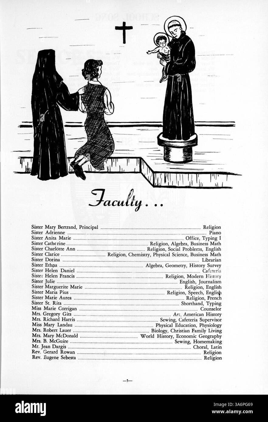 Notable school events during the 1955 1956 academic year hi-res stock ...