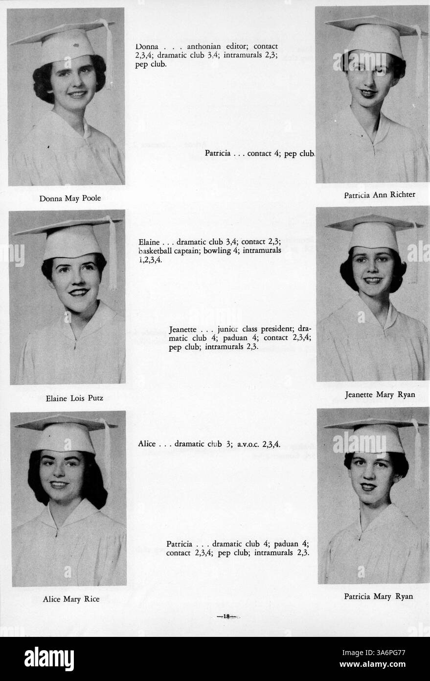 The 1956 Paduan Yearbook of St. Anthony High School chronicles the ...