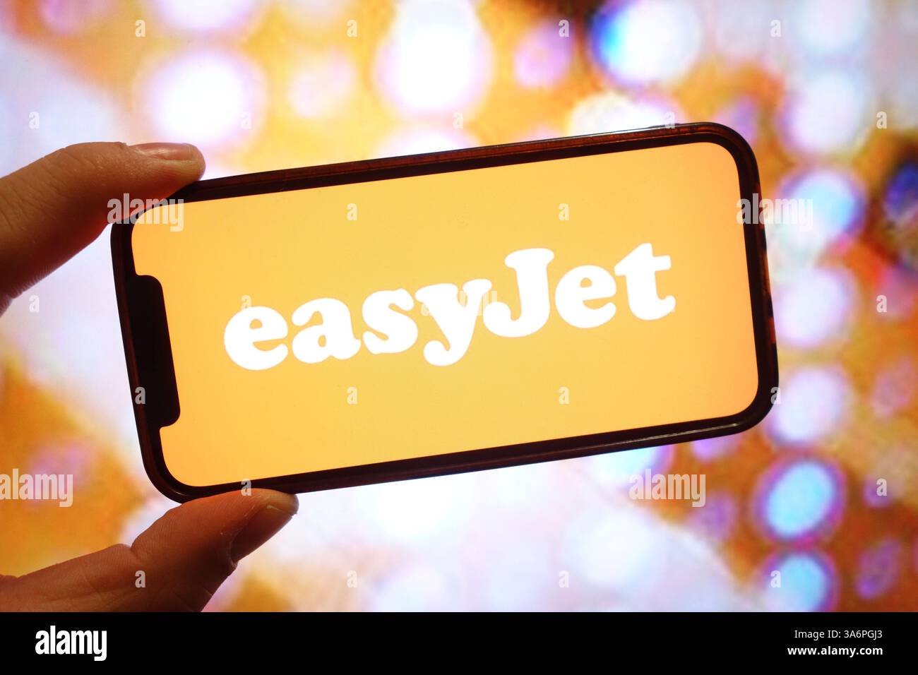 Poland. 25th Mar, 2025. In this photo illustration, the easyJet company ...