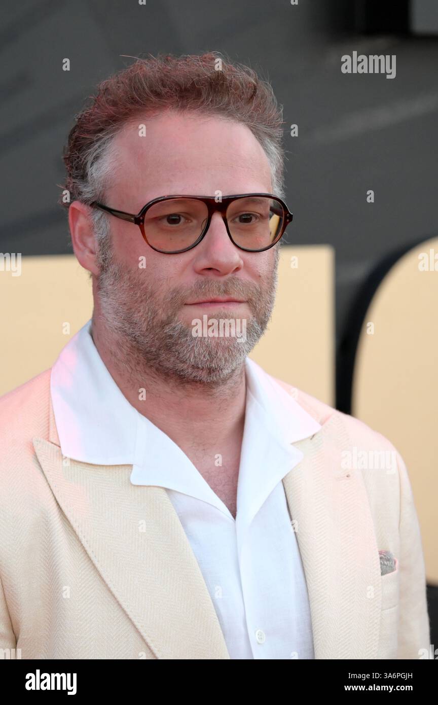 Los Angeles, CA. 02MAR2025: Seth Rogen at the premiere for AppleTV+ ...