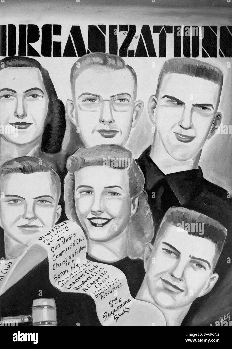The 1946 Sagamore yearbook from Roosevelt High School features a ...