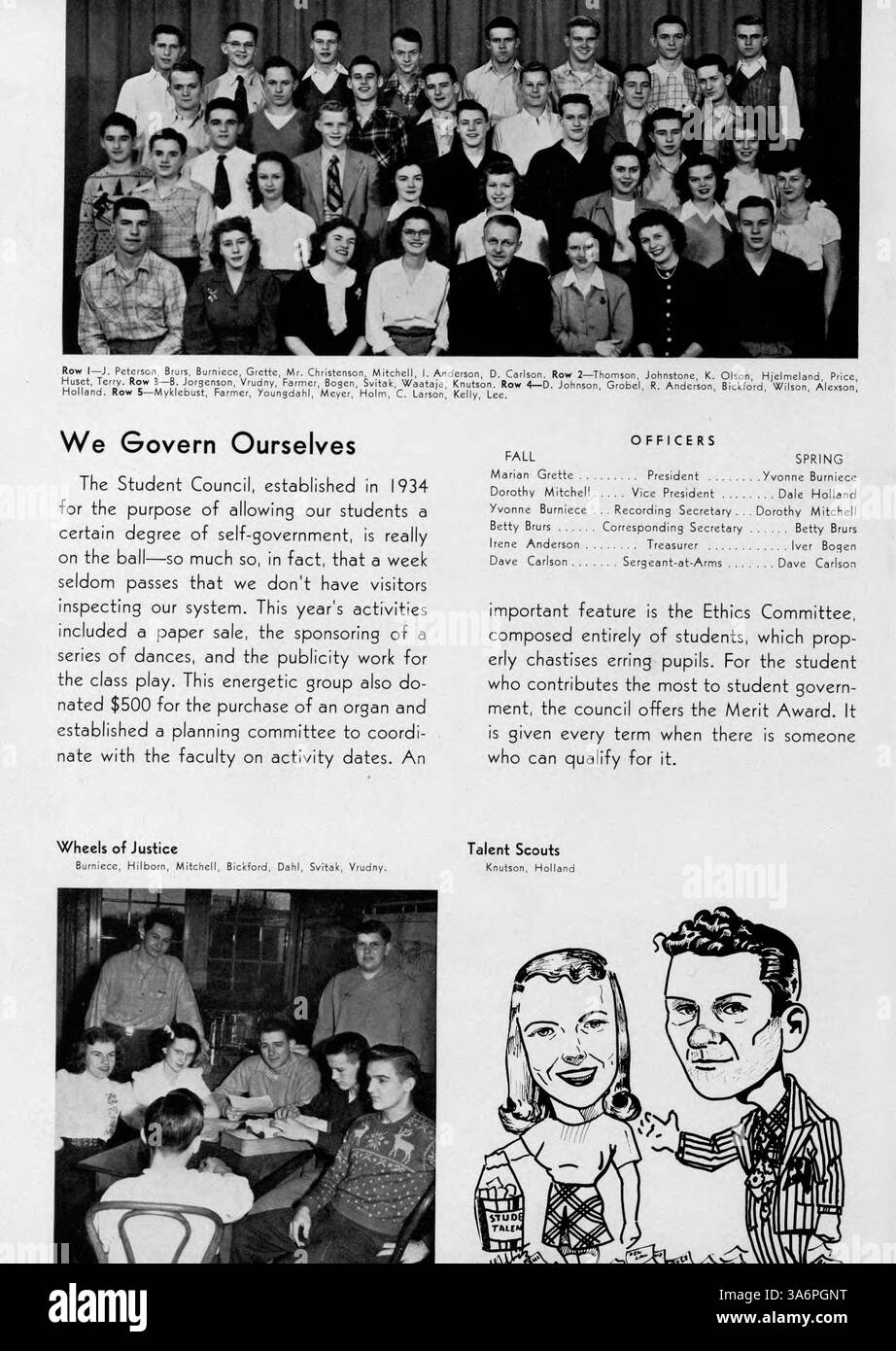 The 1946 Sagamore yearbook from Roosevelt High School captures the ...