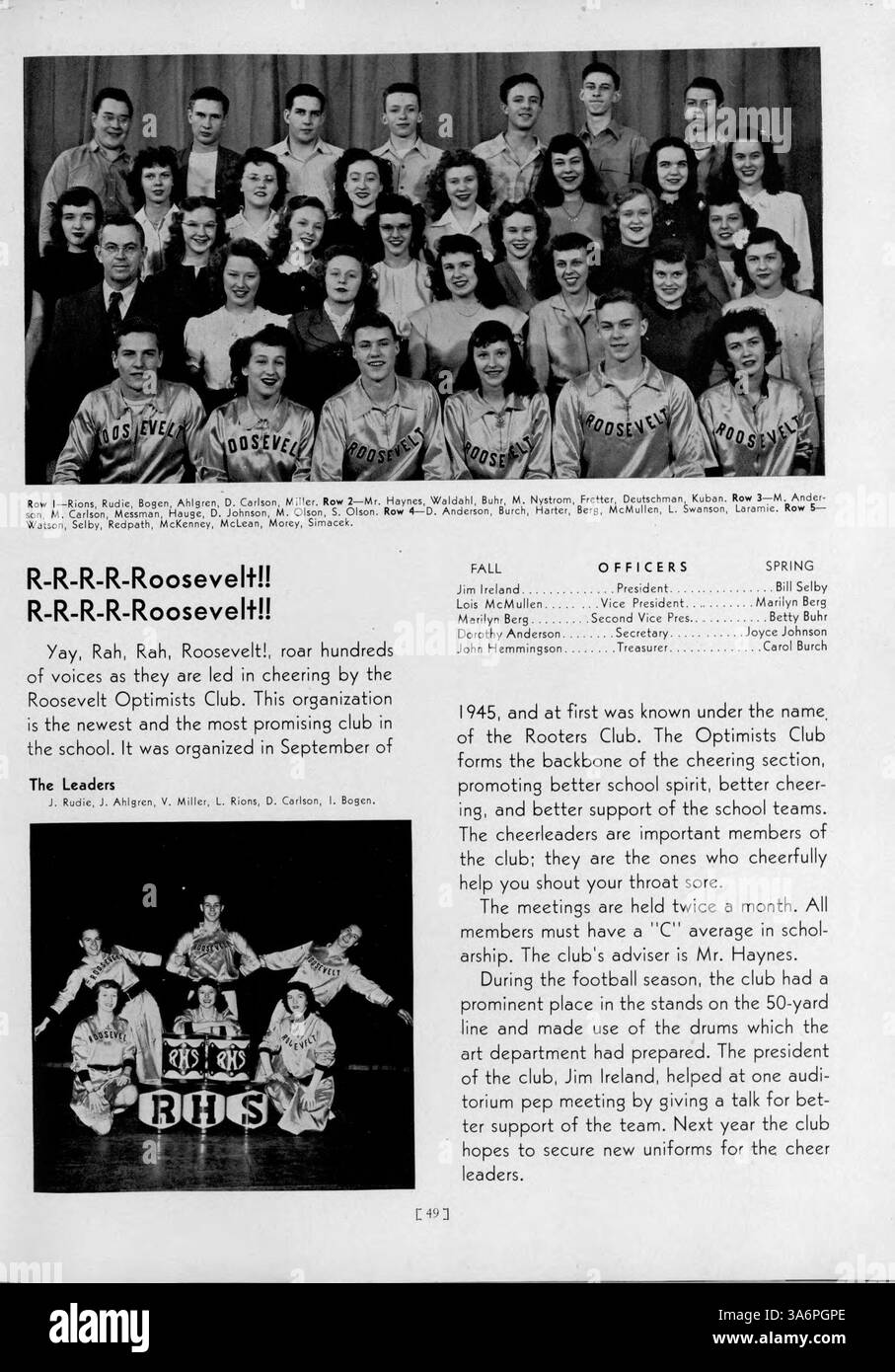 This sagamore 1946 yearbook from roosevelt high school presents hi-res ...