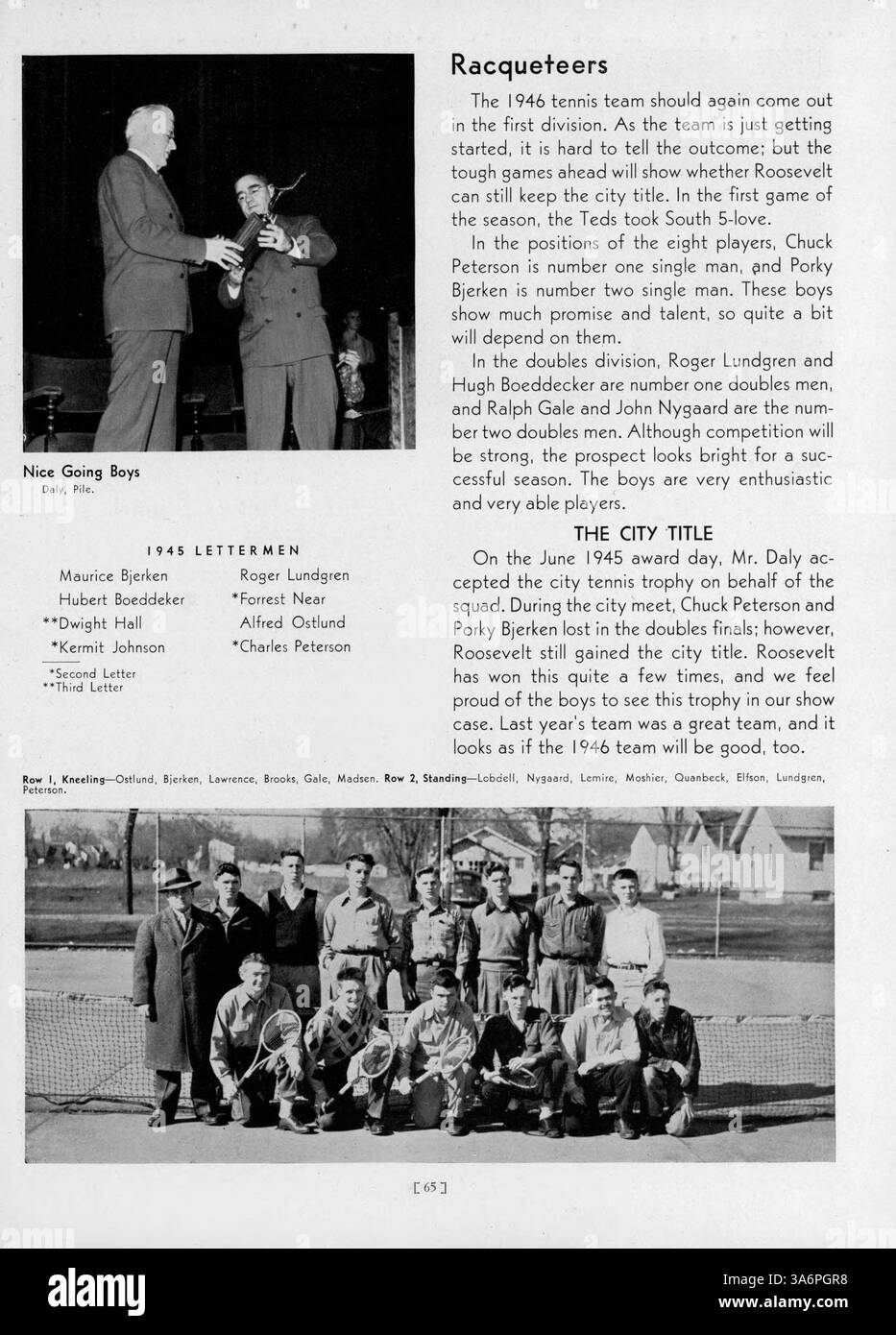 This Roosevelt High School yearbook from 1946, titled Sagamore ...