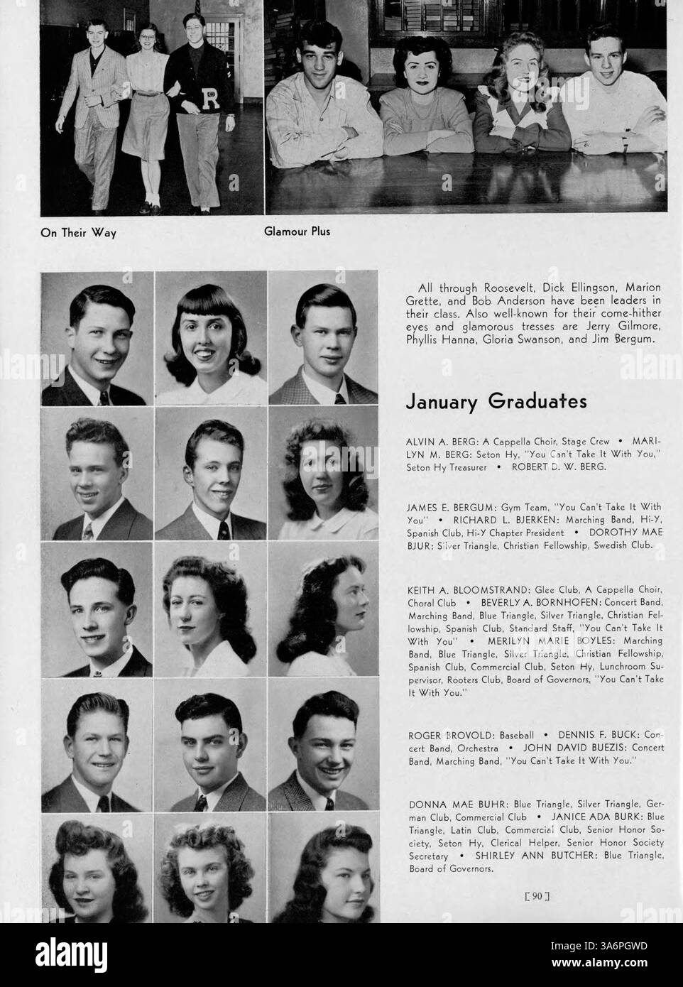 The 1946 Sagamore yearbook from Roosevelt High School chronicles the ...