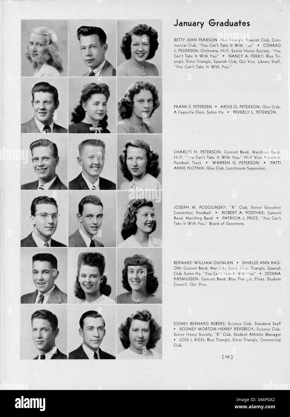 This 1946 edition of the Sagamore yearbook from Roosevelt High School ...