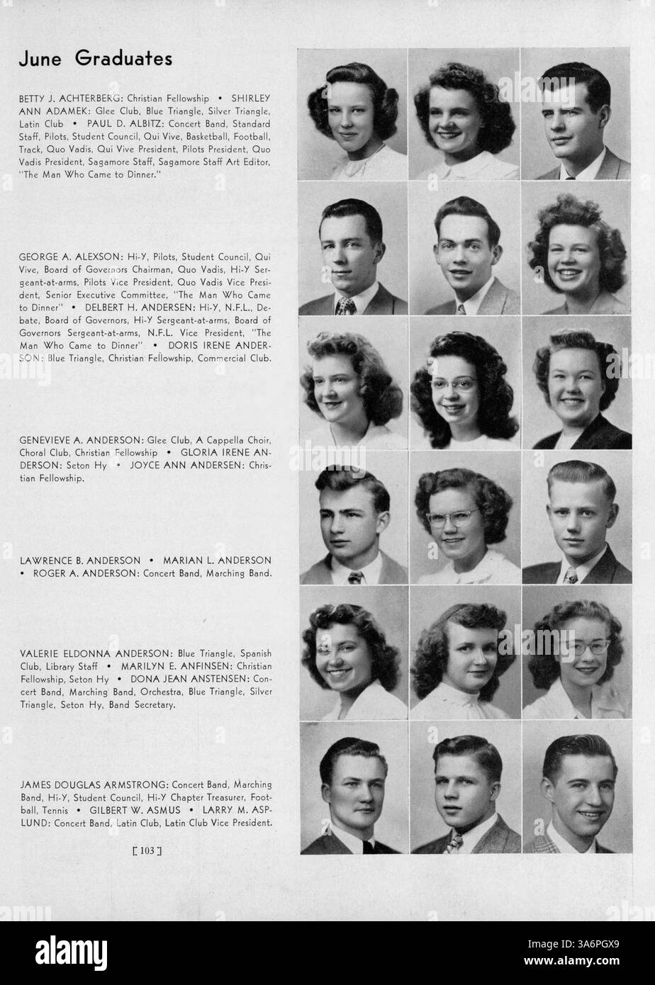 The 1946 Sagamore yearbook highlights Roosevelt High School's academic ...