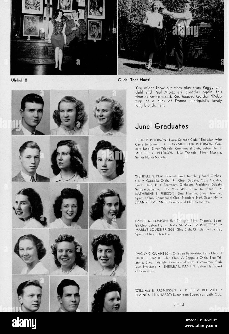 The 1946 Sagamore yearbook from Roosevelt High School offers a ...