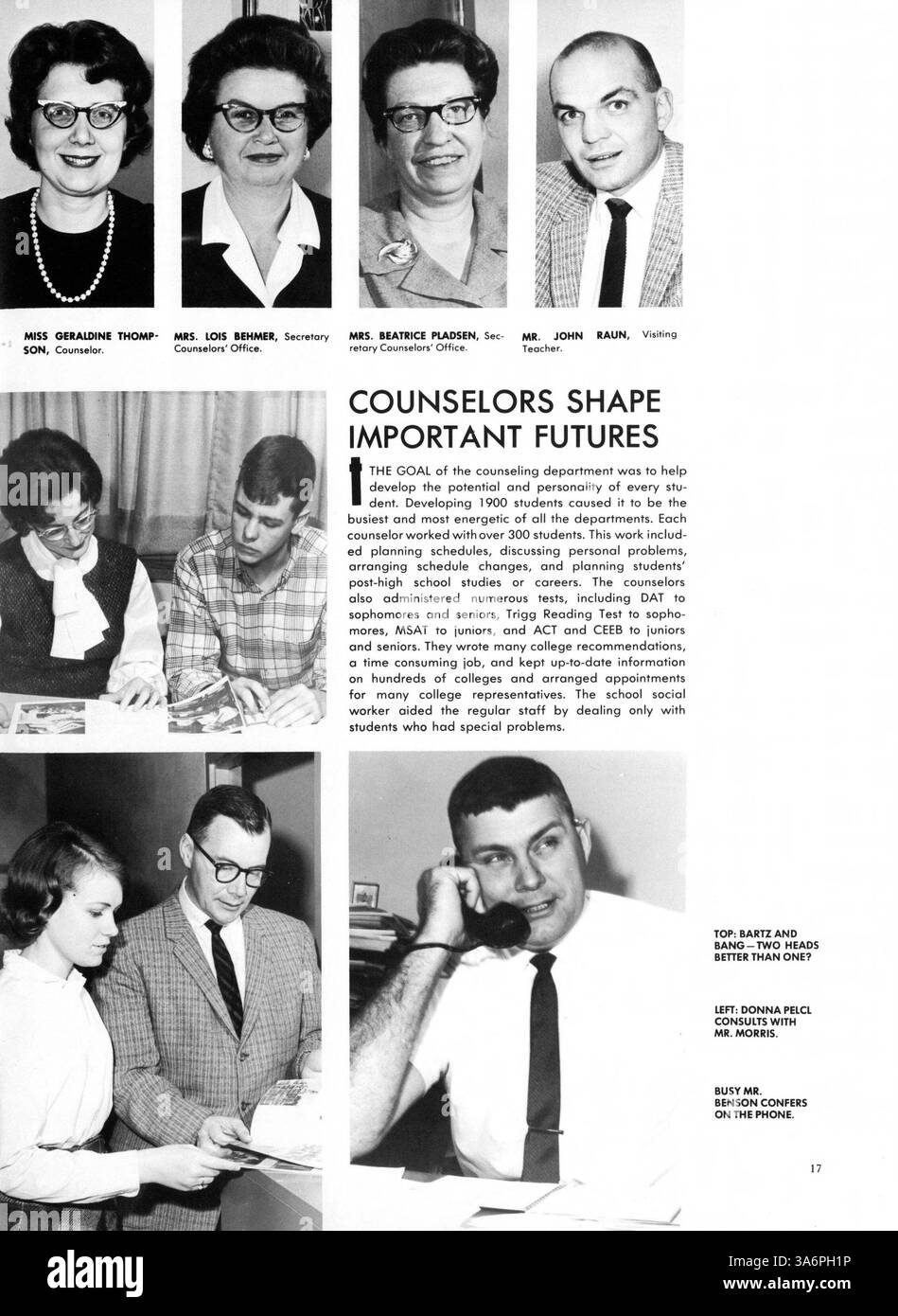 Yearbook offers a snapshot of the 1964 1965 school year hi-res stock ...