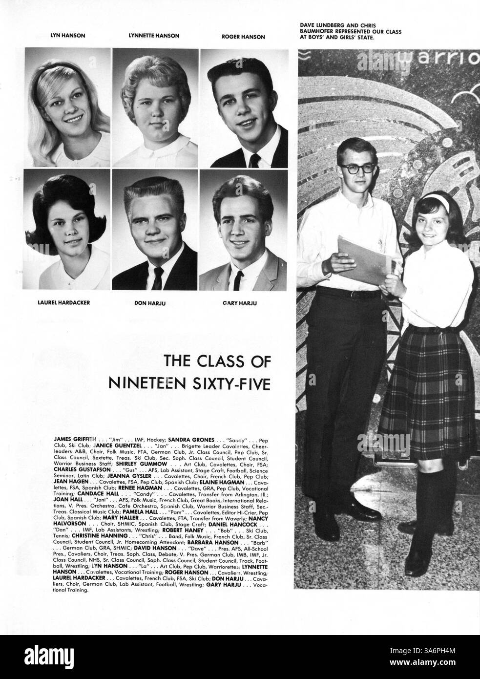 The 1965 edition of 'Hopkins On The Go' Yearbook documents the students ...
