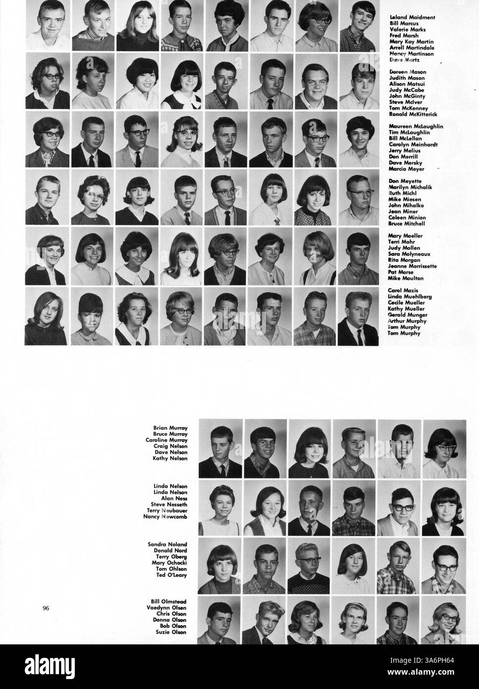This 1965 yearbook from hopkins high captures student hi-res stock ...