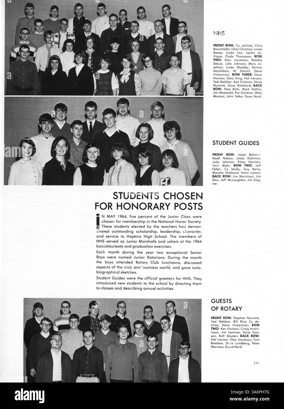 This yearbook from Hopkins High School in 1965 captures the spirit of ...