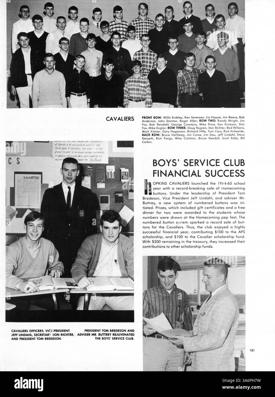 The 1965 Hopkins High School yearbook records the student body’s ...