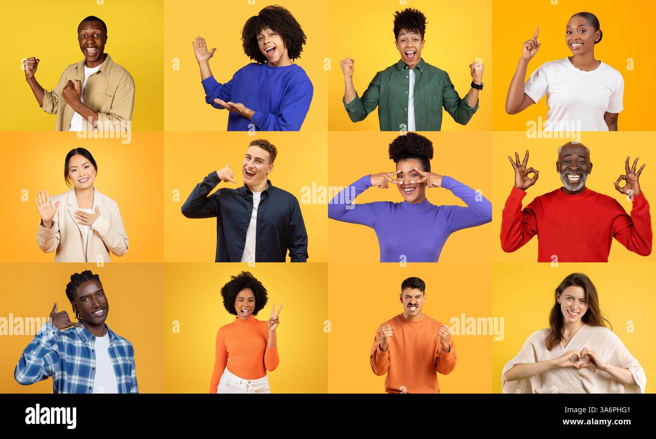 Inclusive expression of joy among diverse individuals in vibrant ...