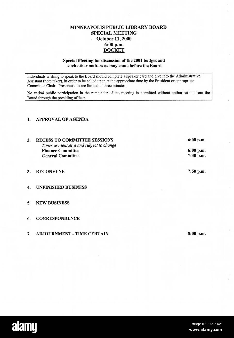 Official meeting minutes from the Minneapolis Public Library Board of ...