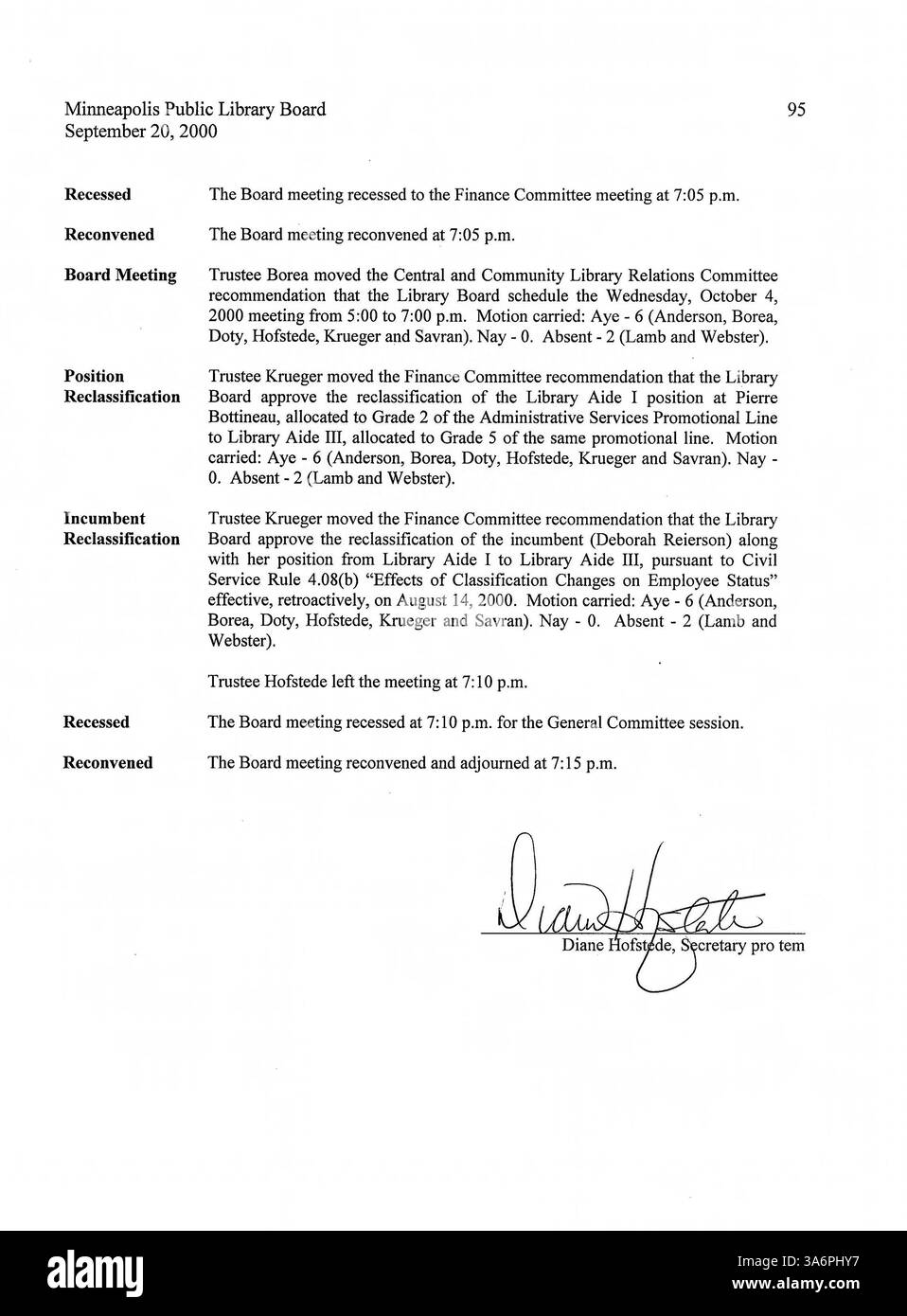 Minutes from the 2000 meetings of the Minneapolis Public Library Board ...