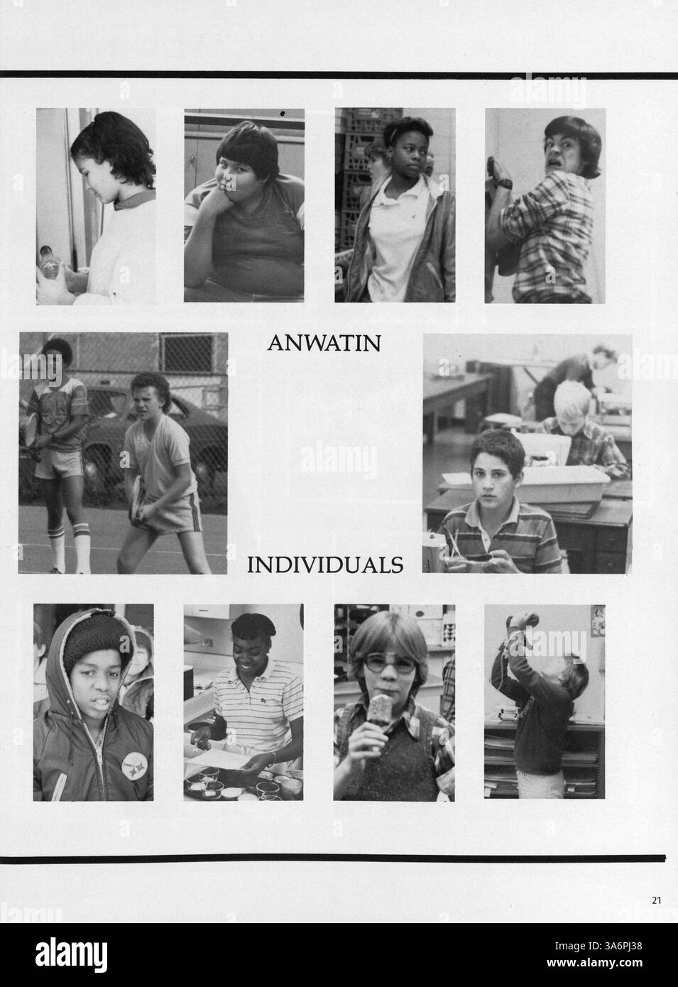 The 1984 yearbook from Anwatin Junior High School contains photos and ...