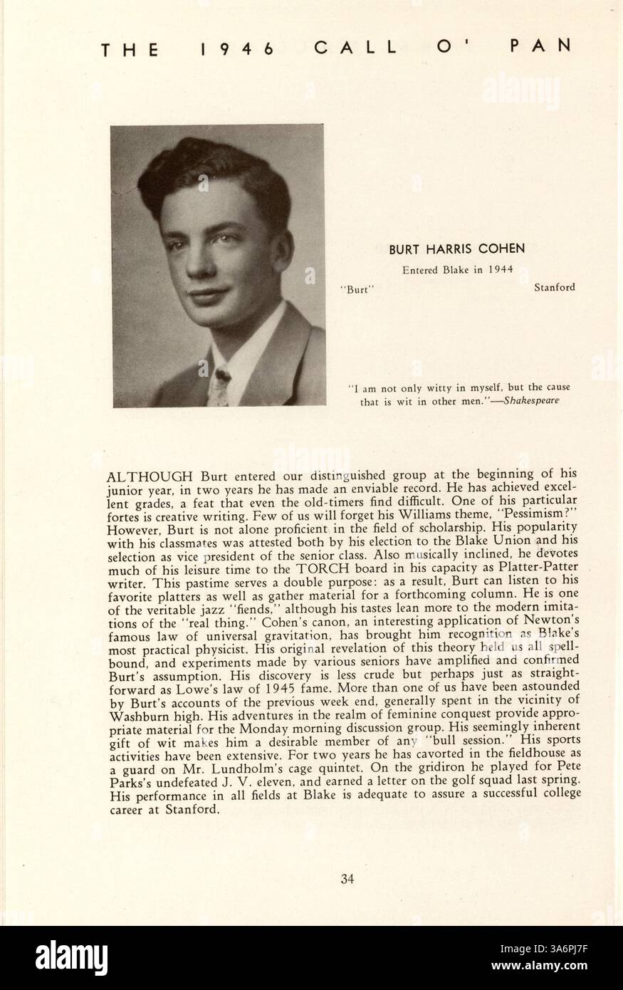 This 1946 Blake Yearbook showcases school clubs, athletics, student and ...