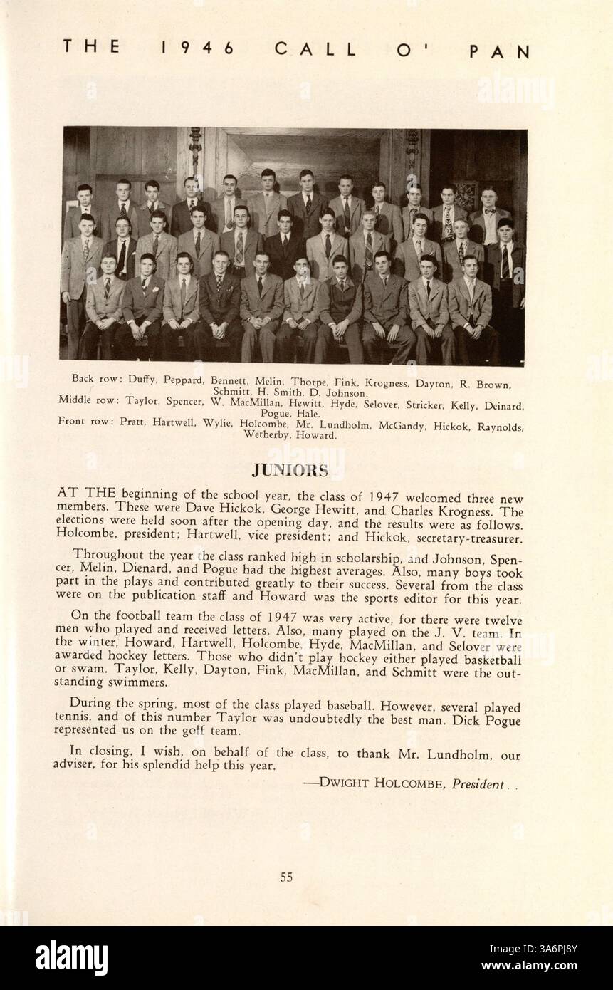 The 1946 Blake Yearbook captures the key moments from the 1945-1946 ...