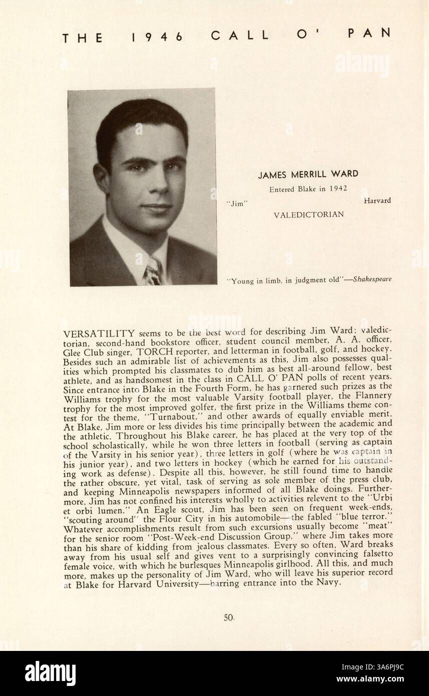 This 1946 edition of the blake yearbook highlights the students hi-res ...