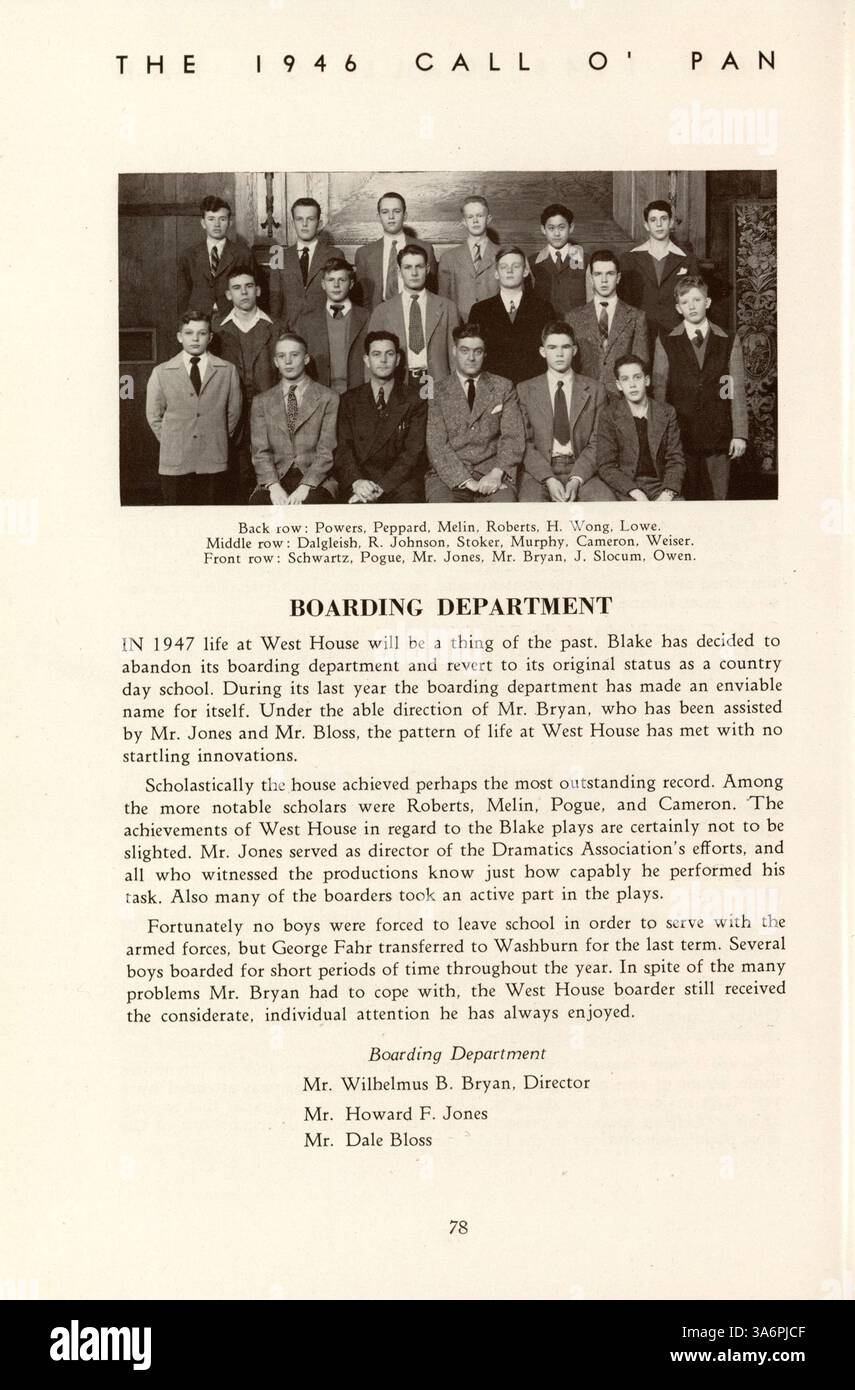 This Blake Yearbook from 1946 covers the highlights of student activities, athletics, and ...