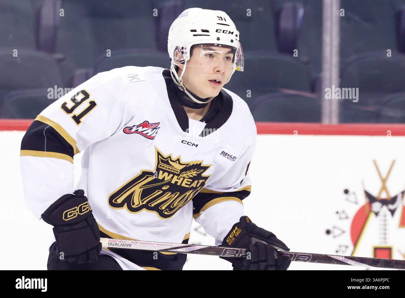 Profile photo on Brandon Wheat Kings C Nolan Flamand during WHL ...