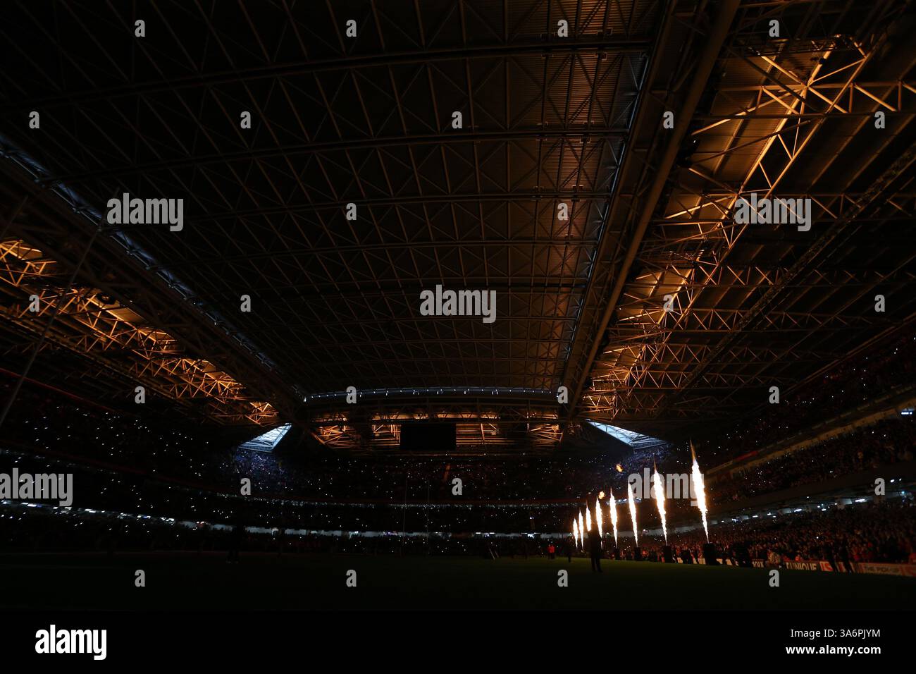 A general view of inside the Principality Stadium, home of Welsh Rugby ...