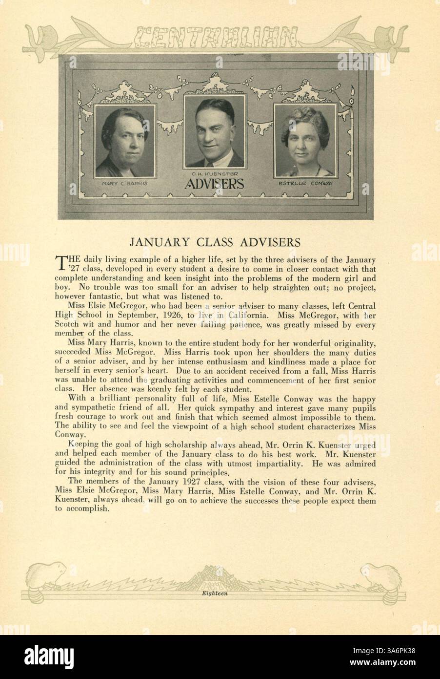 The centralian 1927 yearbook from central high school showcases ...