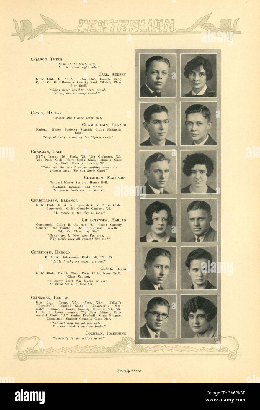 This 1927 Centralian yearbook chronicles the achievements and ...