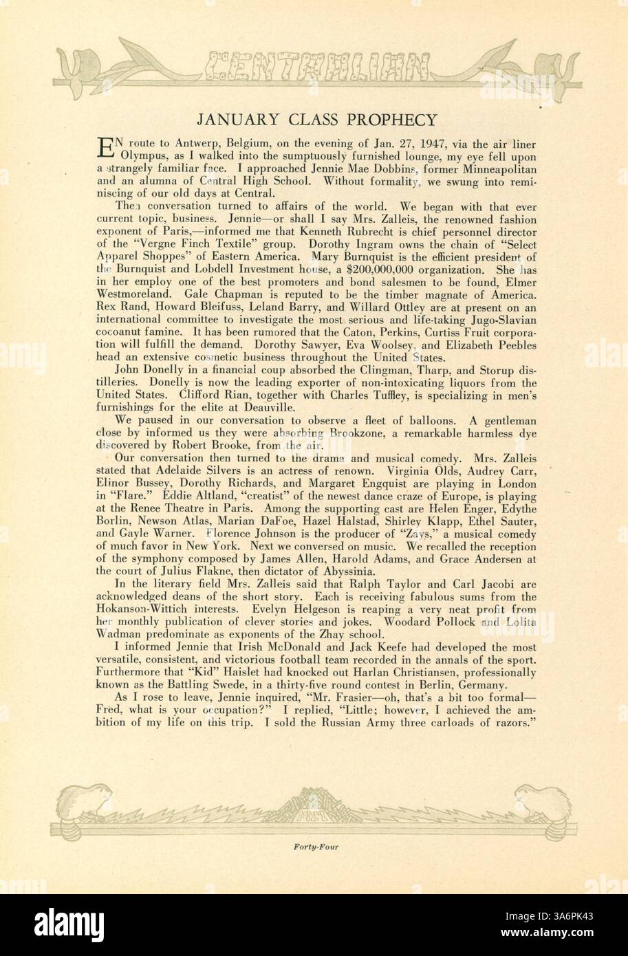 The 1927 Centralian yearbook documents the activities, achievements ...