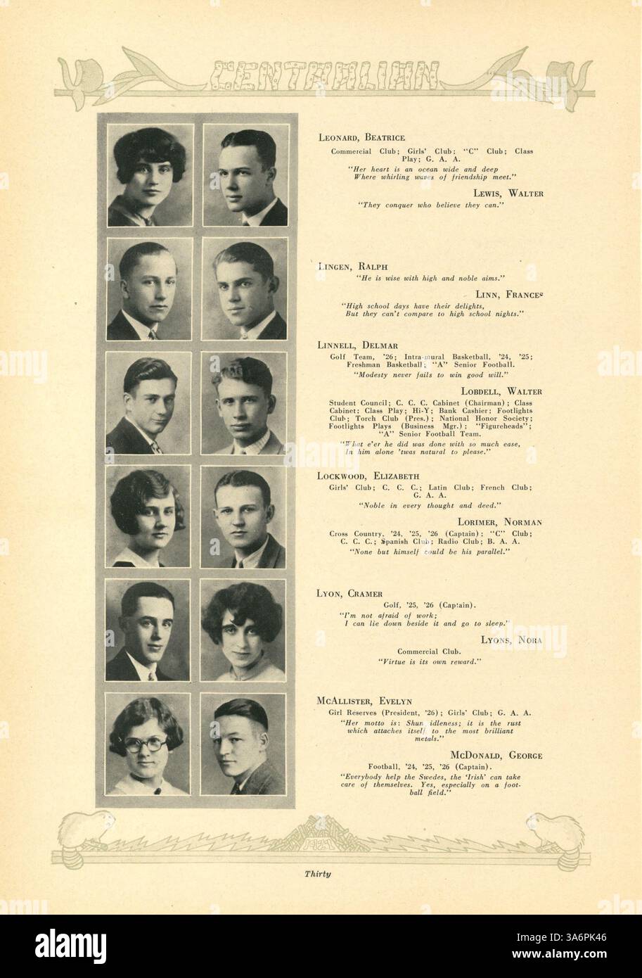 The Centralian yearbook from 1927 records the activities and achievements of Central High ...