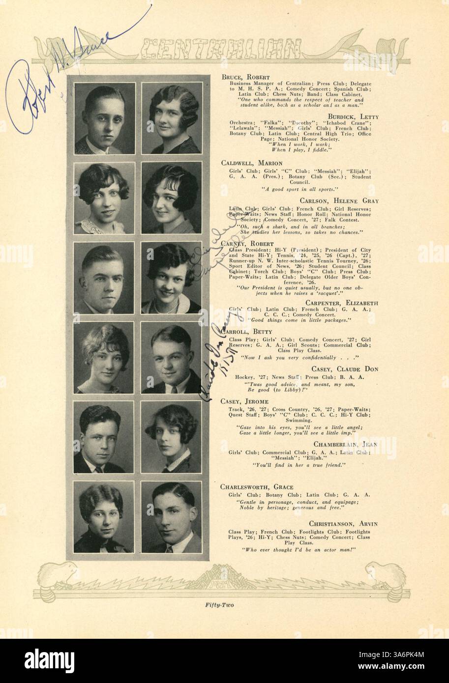 The 1927 Centralian yearbook from Central High School highlights the achievements of students ...