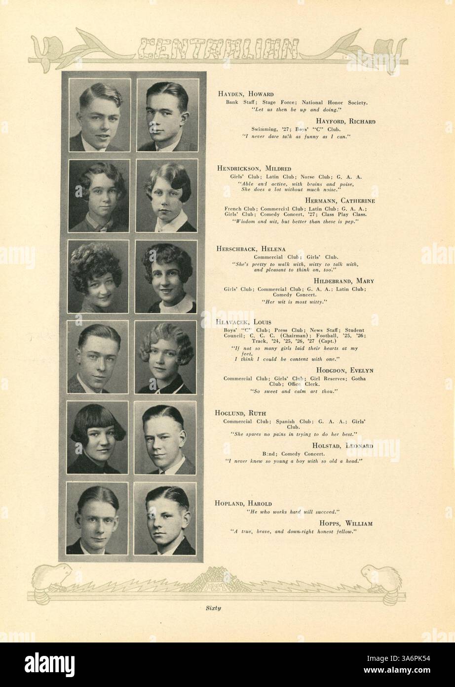 The 1927 Centralian yearbook offers a snapshot of the 1926-1927 school ...
