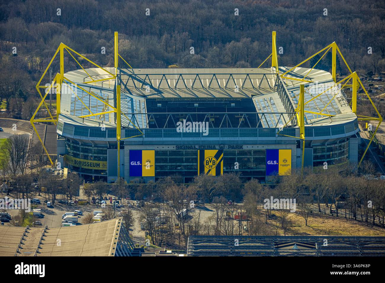 Luftbild, Signal Iduna Park Bundesligastadion BVB 09 Borussia Dortmund ...