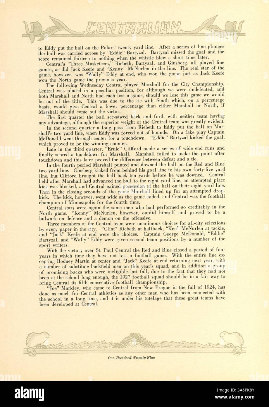 This edition of the 'Centralian' yearbook highlights the academic ...