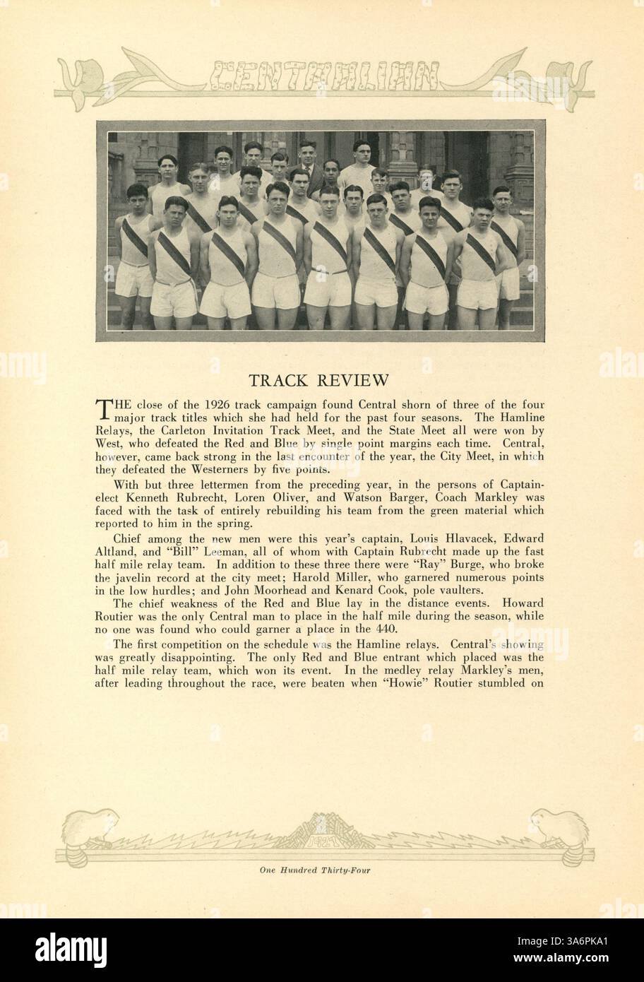 The 1927 'Centralian' yearbook from Central High School captures the ...