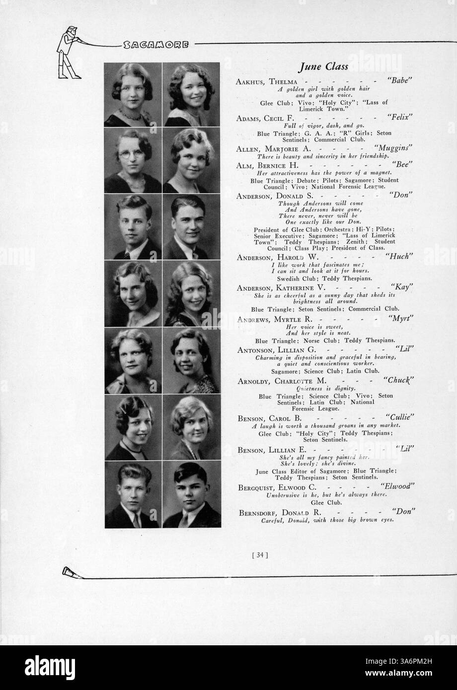 The 1931 Sagamore yearbook documents the students, teachers, athletic ...