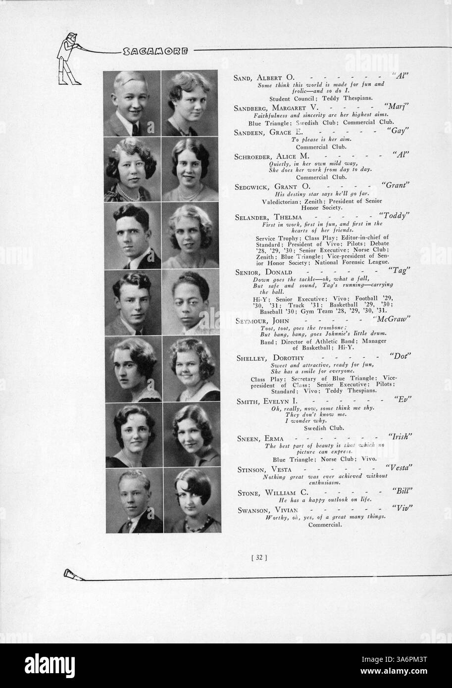The 1931 Roosevelt High School yearbook, Sagamore, captures the essence ...